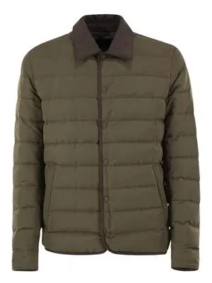 Herno Quilted Down Jacket With Contrasting Collar - Brown