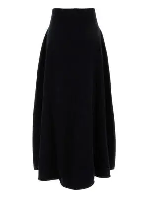 Extreme Cashmere Ribbed Waist Skirt - Black