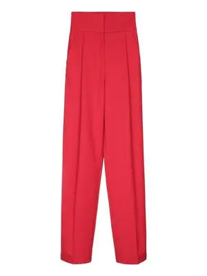 Elisabetta Franchi High-waisted Wide-leg Trousers - Red