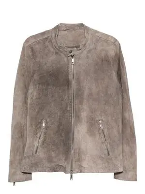 GIORGIO BRATO Stand-collar Zip-up Jacket - Grey