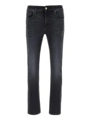 PT TORINO Slim-fit Jeans With Faded Effect - Black