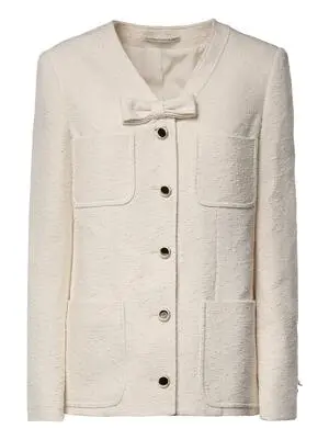 ALESSANDRA RICH Alessandra Rich Bow Detail Textured Blazer