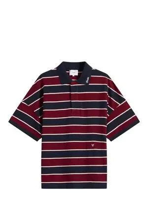 Rhude Fontaine Striped S/s Polo Shirt - Black