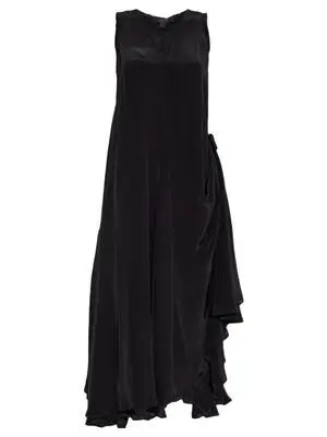 ALLSAINTS Sleeveless V-neck Asymmetric Hem Dress - Black