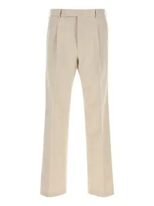 PT TORINO Tailored Trousers With Belt Loops - Sand