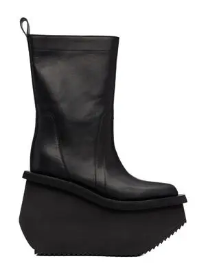 Rick Owens Tower Factory Platform Mid-calf Boots - Black