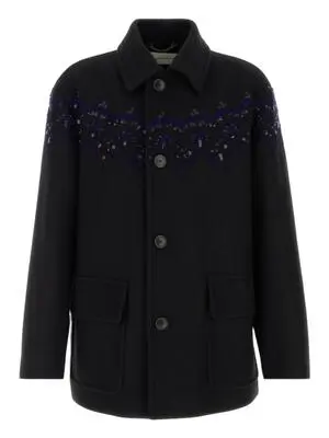 Dries Van Noten Randale Embellished Coat - Black