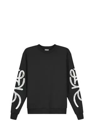 ARTE ANTWERP Graphic Print Long Sleeve Sweatshirt - Black