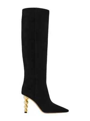 FERRAGAMO Spherical Heel Knee-high Boots - Black
