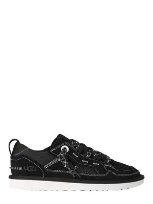 UGG Round Toe Low Top Lace Up Sneakers - Black