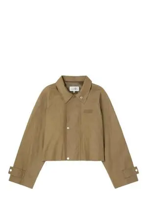 MAISON MARGIELA Cropped Coated Trench Jacket - Khaki