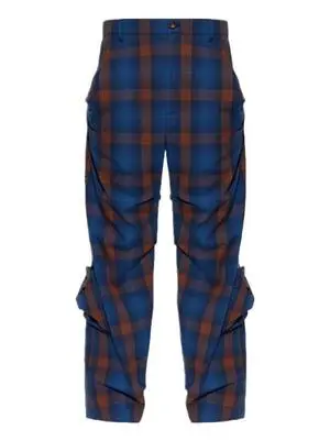 VIVIENNE WESTWOOD Plaid Cargo Trousers - Blue