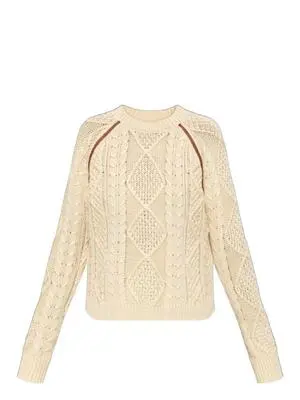 DIESEL® Cable Knit Sweater - Beige