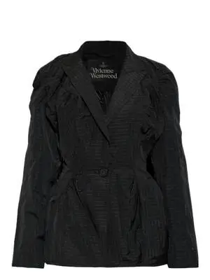 VIVIENNE WESTWOOD Long Sleeve Pleated Casual Jacket - Black