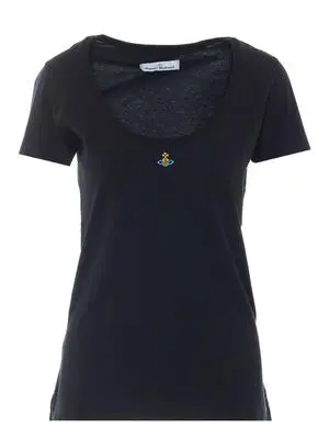 VIVIENNE WESTWOOD Lollo Orb Logo T-shirt - Black