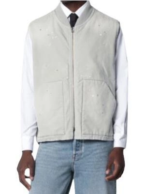 MAISON MARGIELA Sleeveless Zip-up Vest - Grey