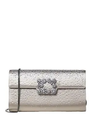 ROGER VIVIER Embellished Foldover Top Shoulder Bag - No