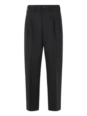 AMI Paris Virgin Wool Trousers - Black