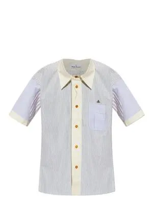 VIVIENNE WESTWOOD Panelled Striped Shirt - White