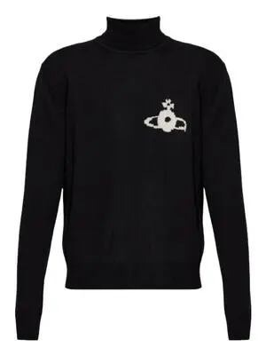 VIVIENNE WESTWOOD Mark Orb Turtleneck Sweater - Black