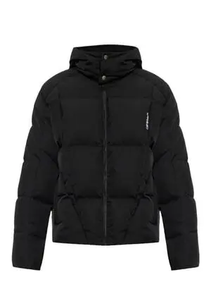 Off-White Long-sleeve Padded Hooded Jacket - Black