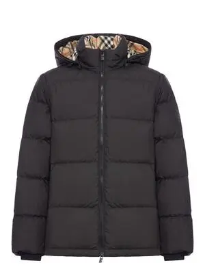 Burberry Long-sleeved Padded Hooded Jacket - Black