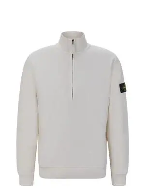 Stone Island Quarter-zip Sweatshirt - Ivory
