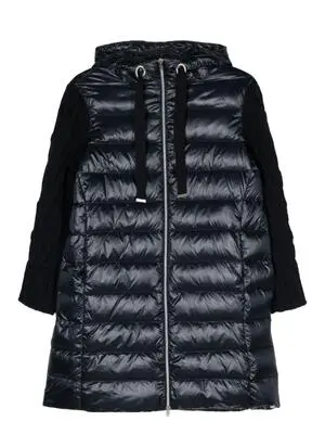 Herno Zip-up Hooded Jacket With Drawstring And Long Sleeves - Black