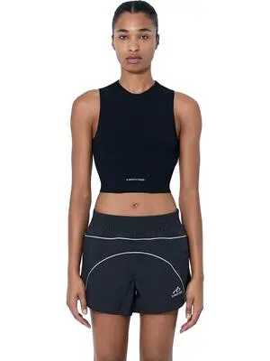Balenciaga Sleeveless Technical Knit Bra Tank Top - Black