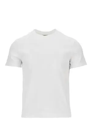 Saint Laurent Cotton T-hirt With Logo Embroidery - White