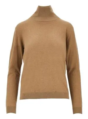 Max Mara MAX MARA WEEKEND Silk And Wool-Blend Knitted Turtleneck Beige
