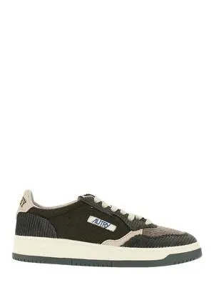 AUTRY Medalist Low Corduroy And Felt Sneakers - Green