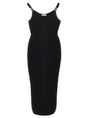 VERSACE VERSACE Knitted Medusa Motif Midi Dress