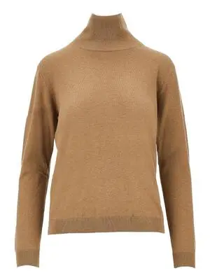 Max Mara MAX MARA WEEKEND Silk And Wool-Blend Knitted Turtleneck Beige
