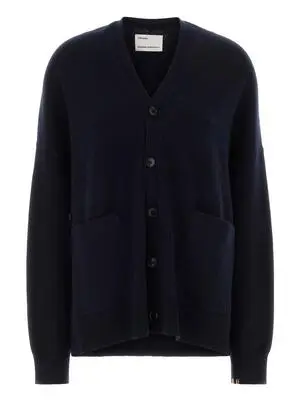 Extreme Cashmere Oversize V-neck Cardigan - Blue