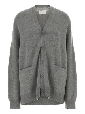 Extreme Cashmere N°24" Oversize Cardigan In Stretch Cashmere Blend - Grey