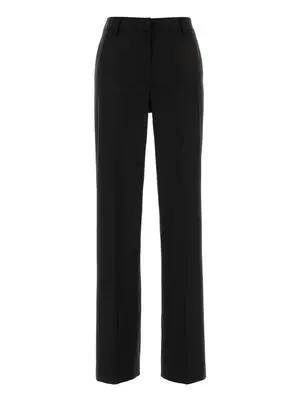 PT TORINO Stretch Wool Blend Tailored Trousers - Black