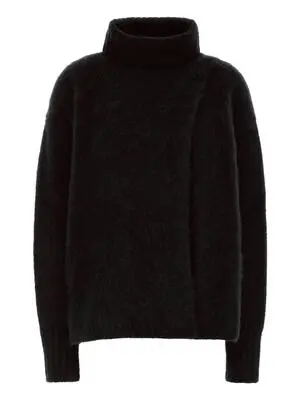 UMA WANG Stretch Alpaca Blend Sweater - Black