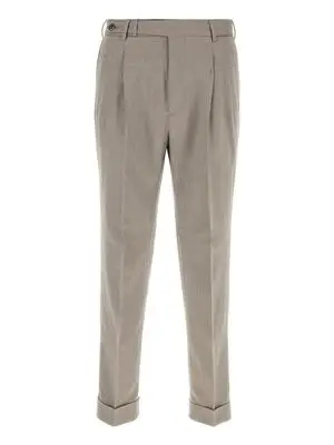PT TORINO Dove Cotton Blend Trousers - Grey
