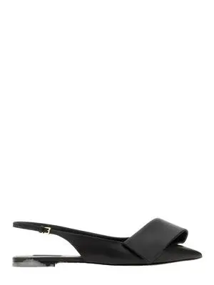 Givenchy Leather Twisted Ribbon Ballerinas - Black
