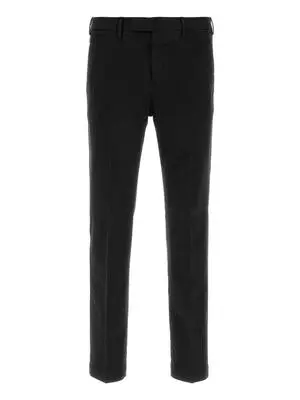 PT TORINO Stretch Cotton Tailored Trousers - Black
