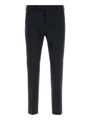 PT TORINO PT TORINO Stretch Wool Tailored Trousers Blue