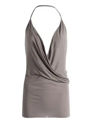 Rick Owens Draped Open Back Halter Top - Steel