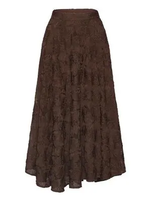 ROTATE BY BIRGER CHRISTENSEN Gonna In Mesh Con Motivi Floreali - Marrone