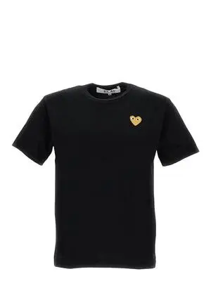 Play Comme Des Garcon Gold Heart T-shirt - Black