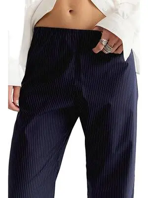 Donni. Pop Pinstripe Simple Pants - Navy
