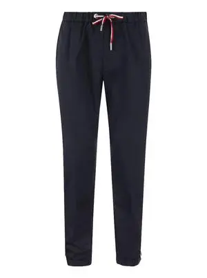 Moncler Logo-patch Drawstring Pants - Dark Blue