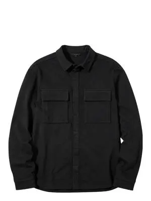 THOM KROM Long Sleeve Casual Jacket With Lapel And Flap Pockets - Black