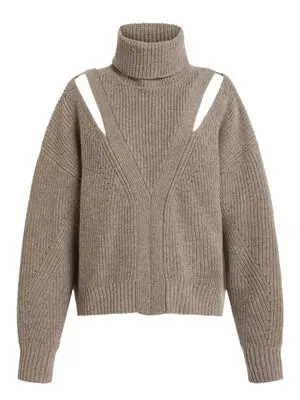 P.a.r.o.s.h Openwork High Neck Knitted Sweater - No