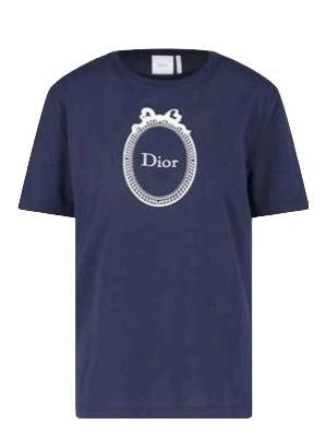 Dior Embroidered Fitted T-shirt - Blue